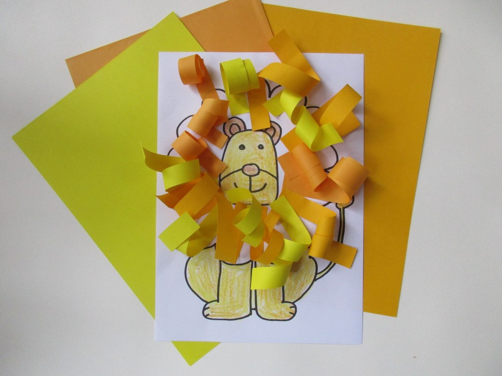 Lion Craft using Paper Curls - Let their light shine!