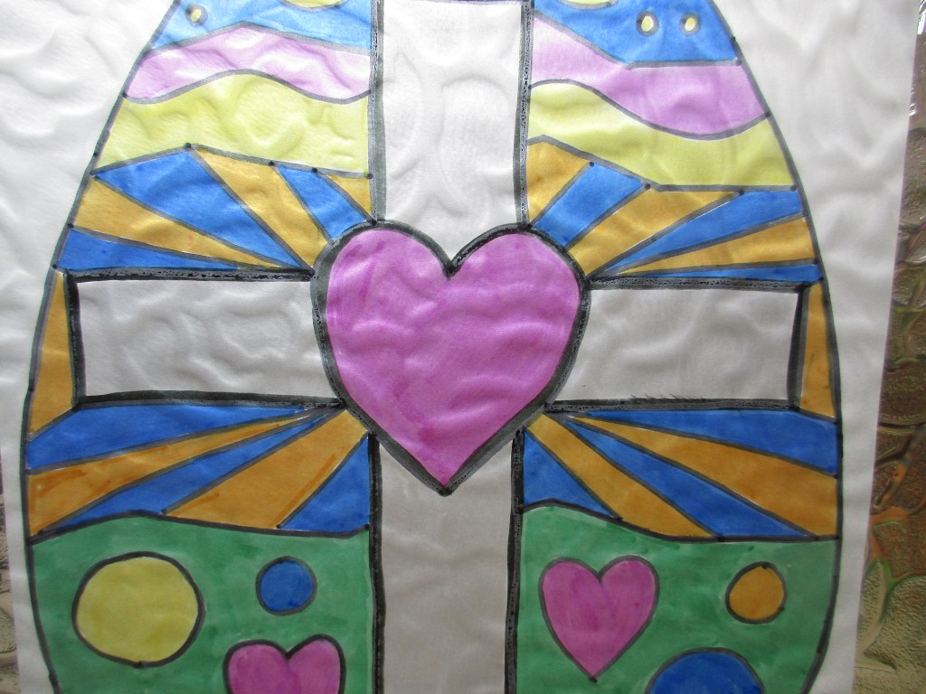Easter egg with cross symbol craft - Let their light shine!