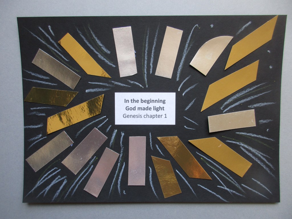 In the beginning God made - days 1-3 - craft ideas - Let their light shine!