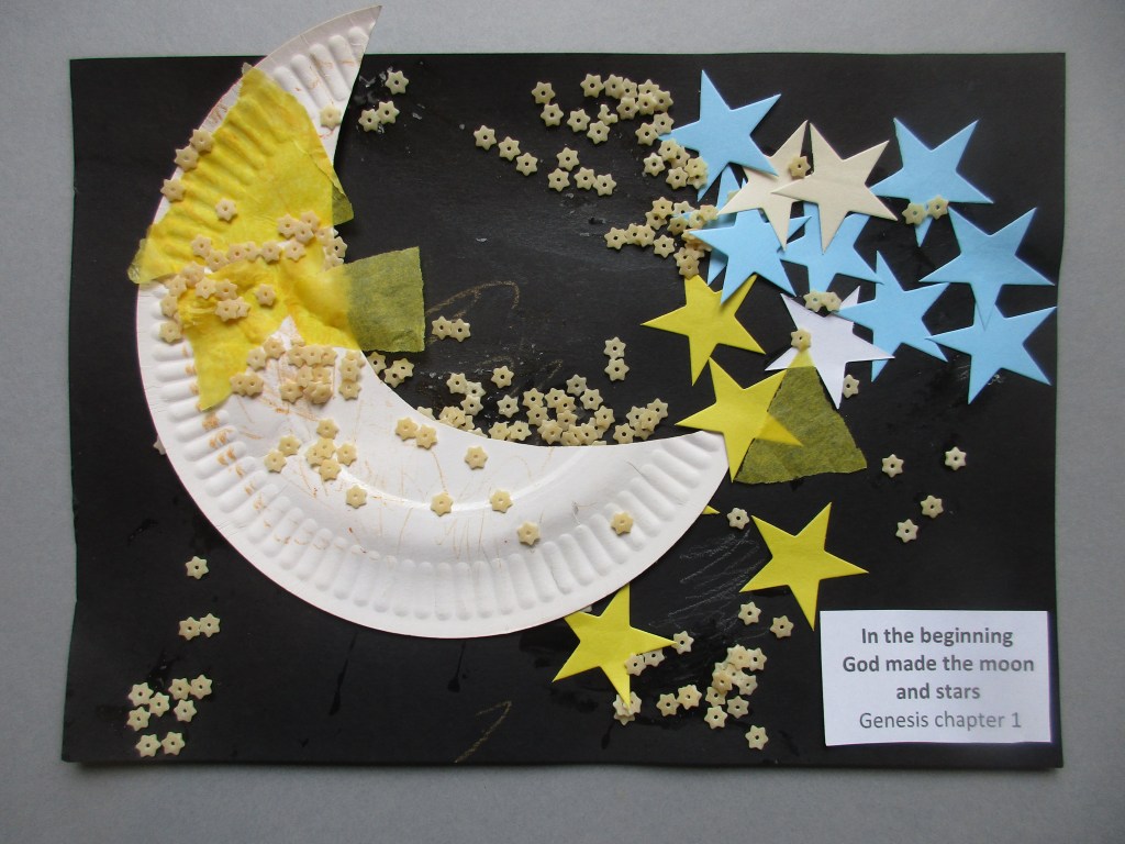 In the beginning God made – days 4-6 – craft ideas - Let their light shine!